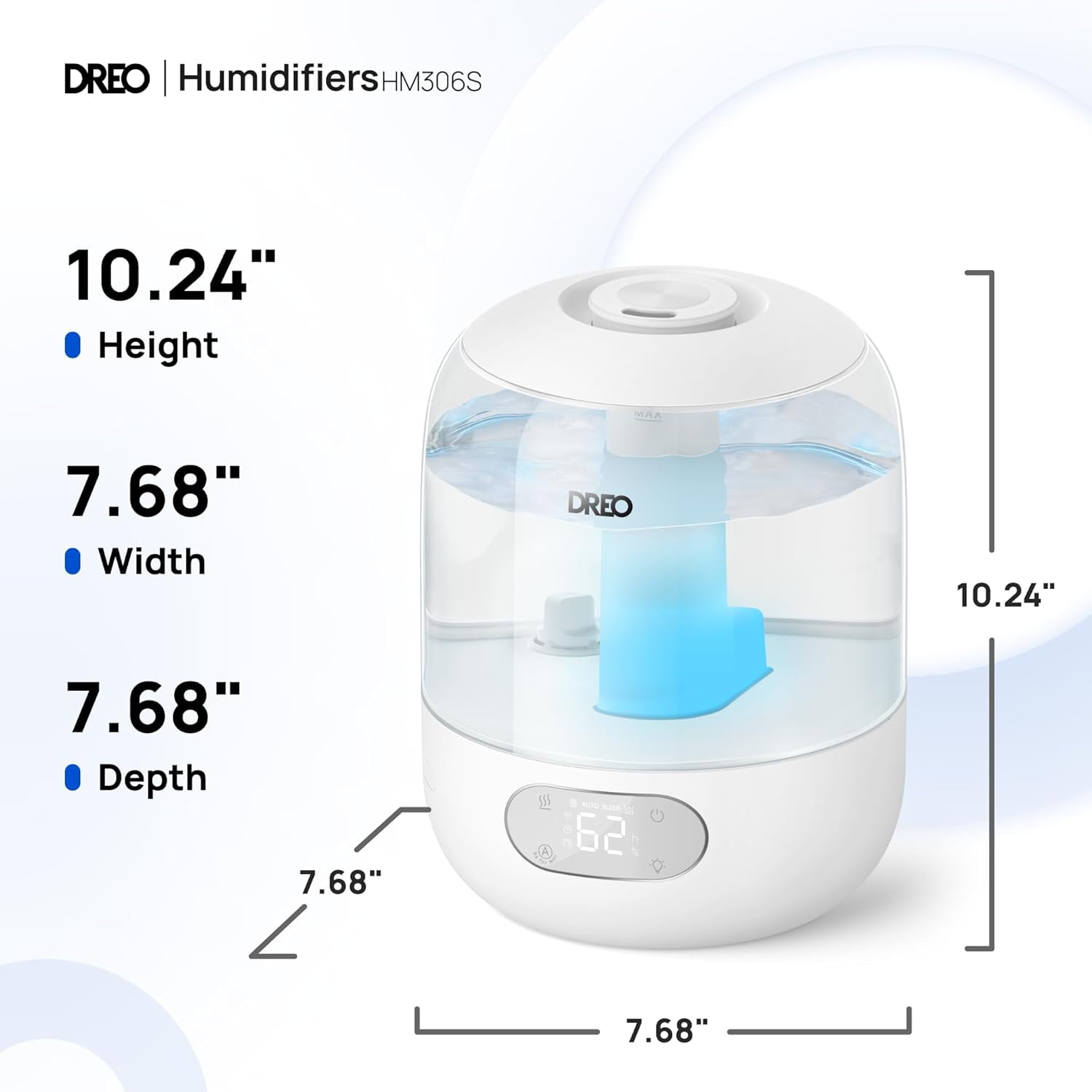 Humidifiers for Bedroom, Cool Mist Ultrasonic Humidifier with 26dB ...