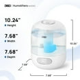 Humidifiers for Bedroom, Cool Mist Ultrasonic Humidifier with 26dB ...