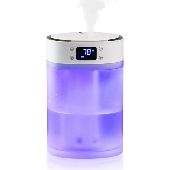 Homech 4L Humidifier, Top Fill, Quiet Ultrasonic, 12H Timer, 3 Mist ...