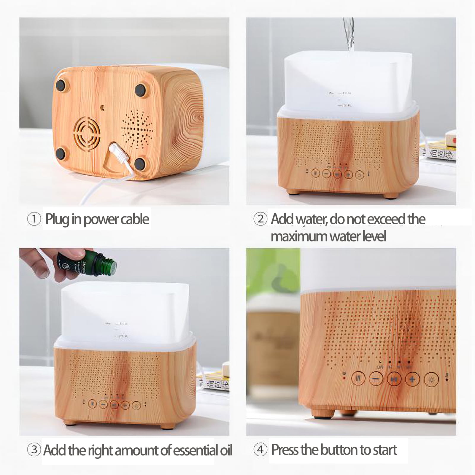 Humidifiers,Essential Time Display Diffuser With Time Display Led ...