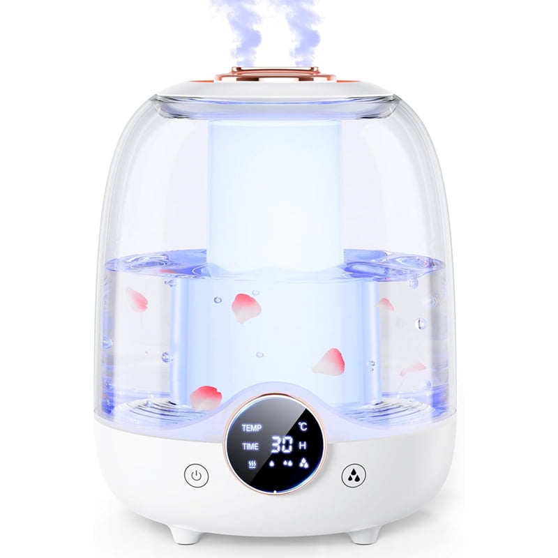 Humidifiers for Bedroom, 3L Tank for 30H 20dB Quiet Mist Time,Dual ...