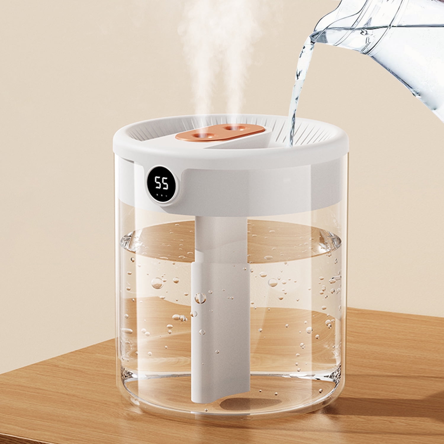 Humidifiers for Bedroom, IC ICLOVER 2L Top Fill Cool Mist Air ...