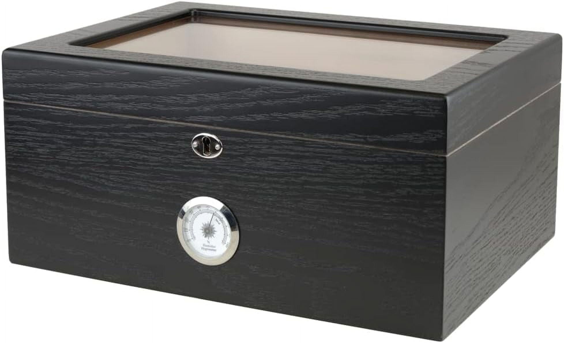 Humidor Supreme Milano Glasstop Cigar Humidor, Holds 75-100 Cigars ...