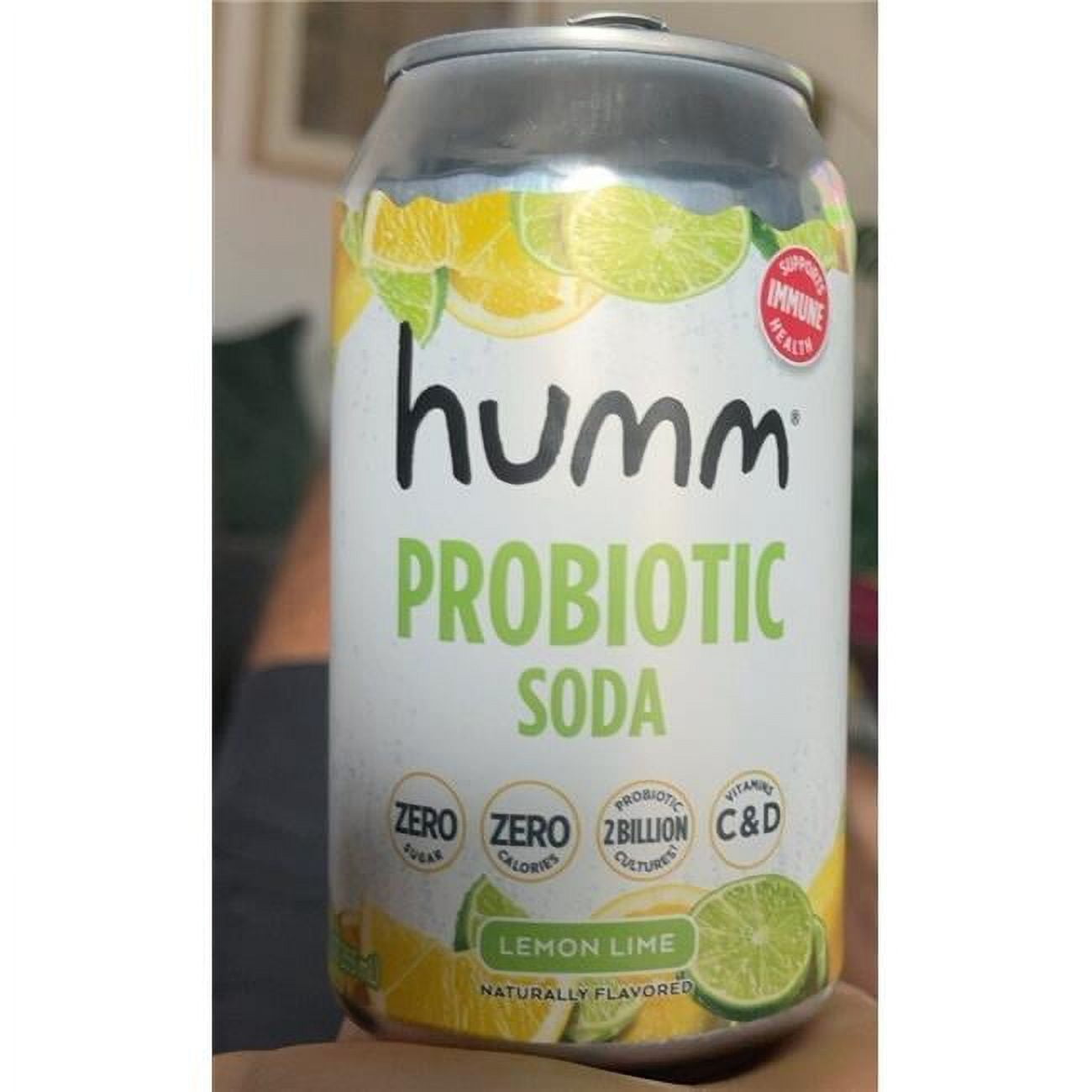 Humm 2201969 12 fl oz Probiotic Lemon Lime Soda - Pack of 6 - Walmart.com