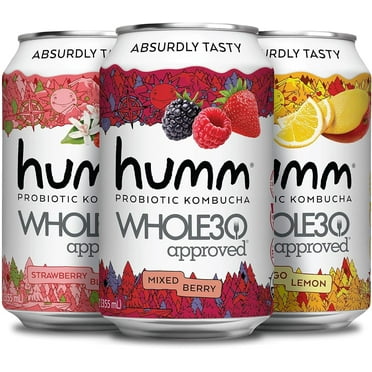 Humm Kombucha, 0 Sugar, Keto Drink, 16 Pack Variety, 12 oz cans ...