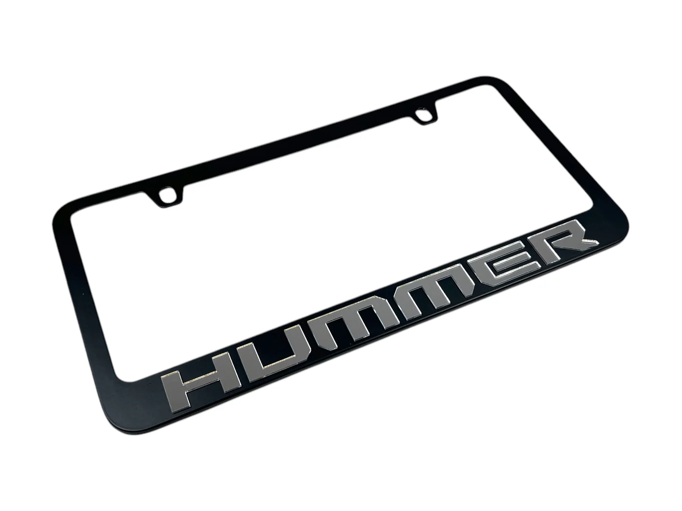 Hummer Black License Plate Frame - Chrome Lettering - Walmart.com