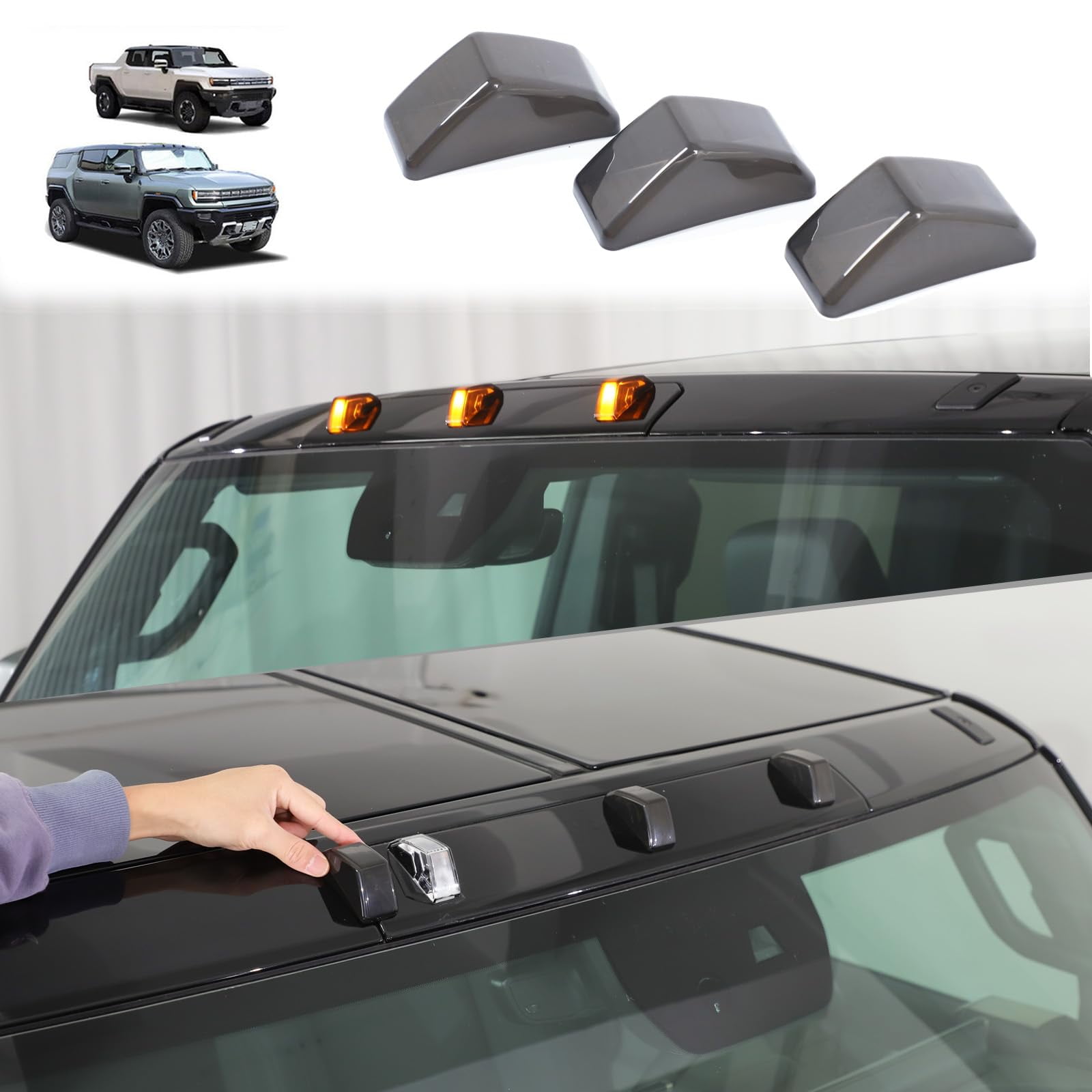 for Hummer EV Accessories Cab Roof Marker Lights Top Clearance Running ...