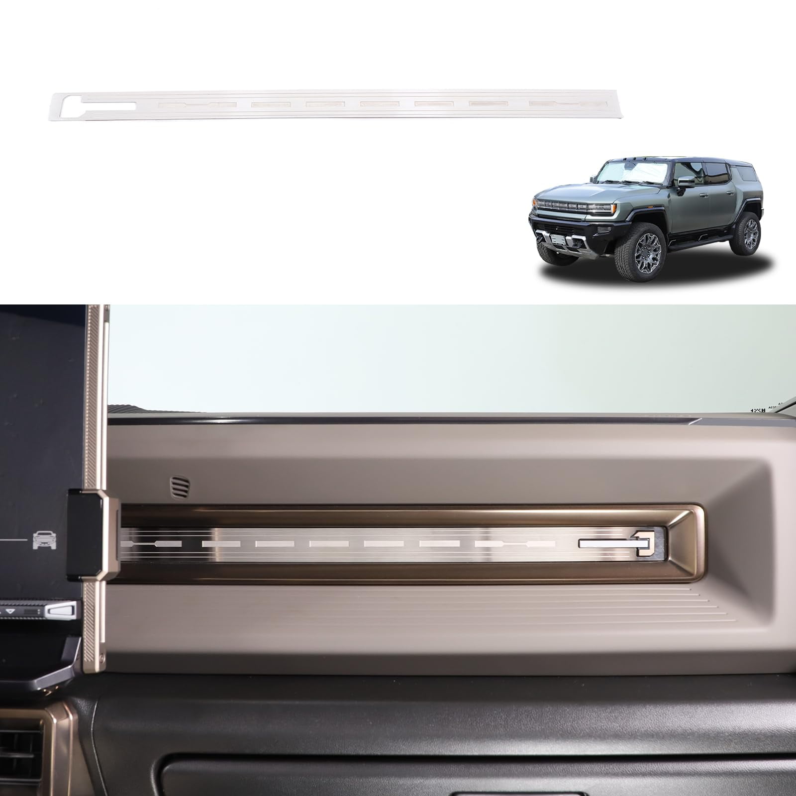 for Hummer EV Accessories Center Control Panel Dashboard Strips Trim ...