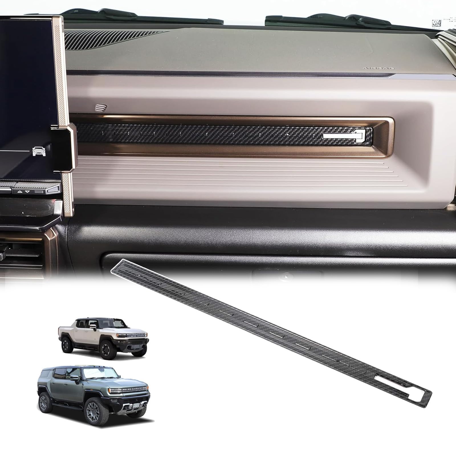 for Hummer EV Accessories KEF16 Center Control Panel Strips Trim,ABS ...