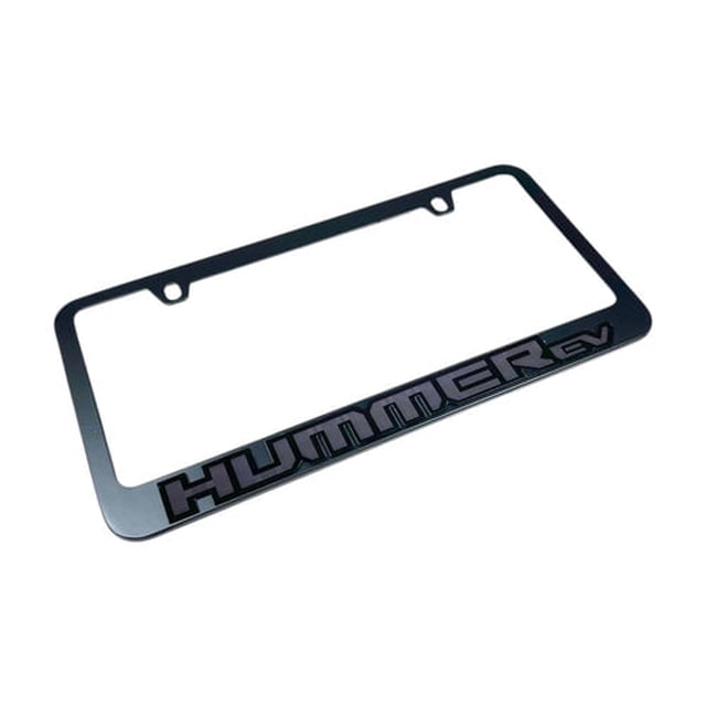 Hummer EV Logo Black Letters Black License Plate Frame Official ...