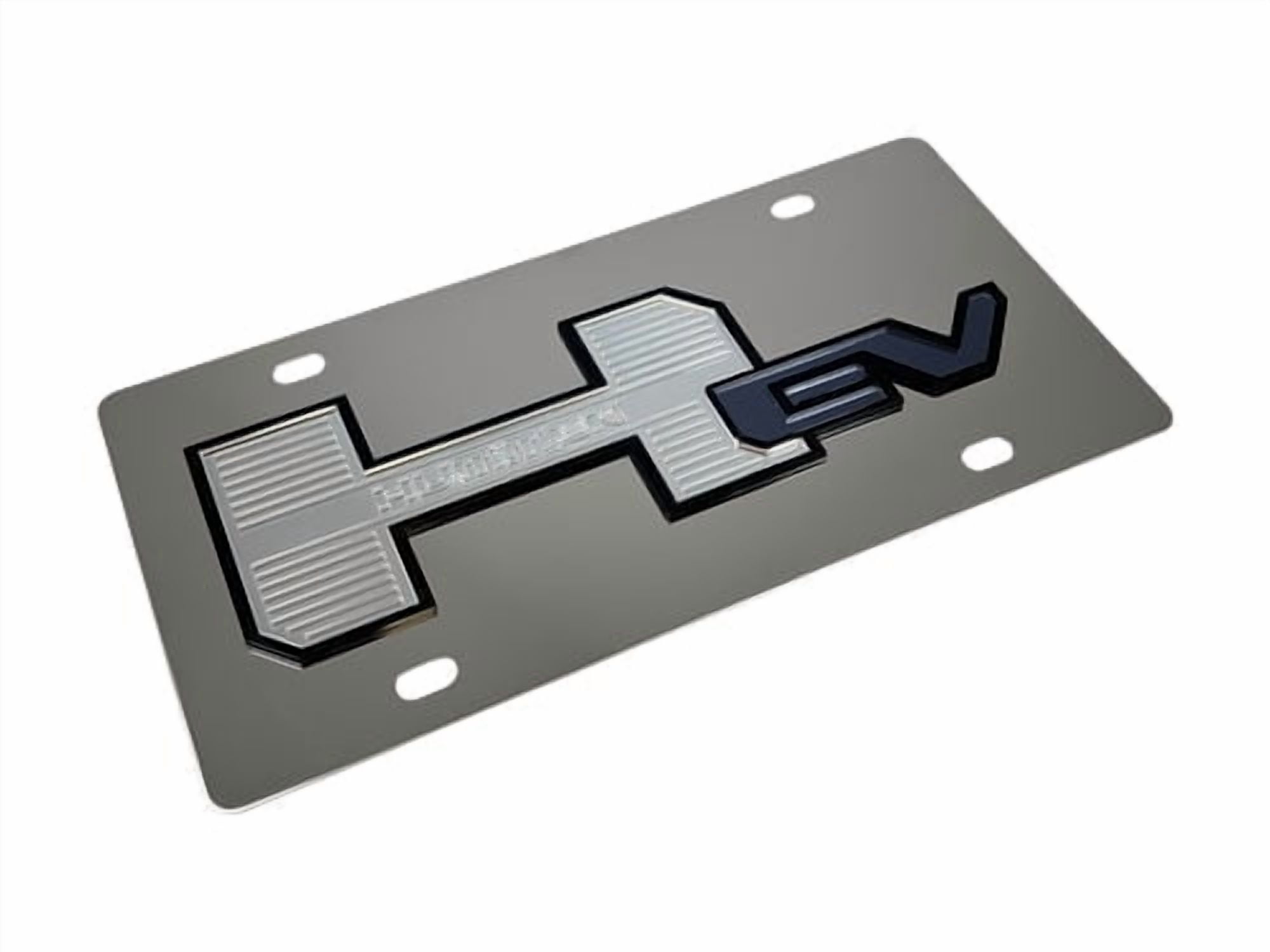 Hummer EV Logo Black Stainless Steel License Plate Official Licensed ...