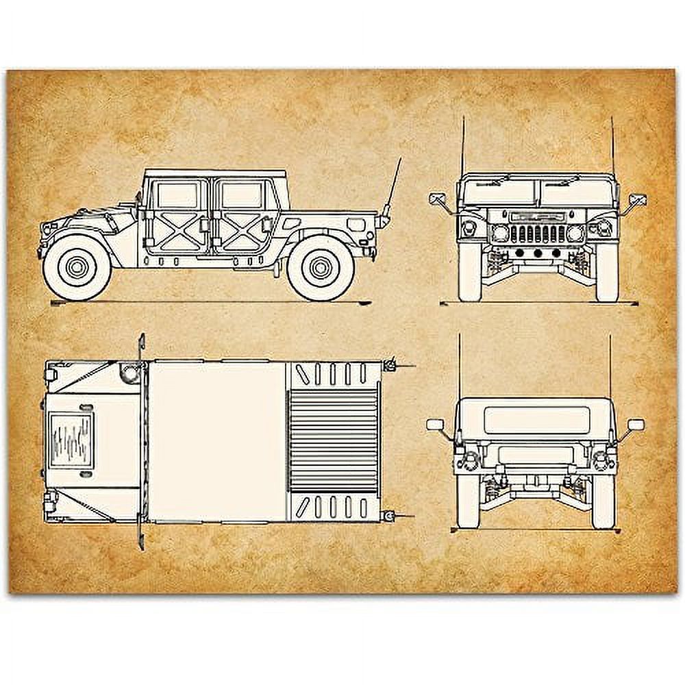 Hummer H1 Art Print - 11x14 Unframed Patent Print - Great Garage Decor ...