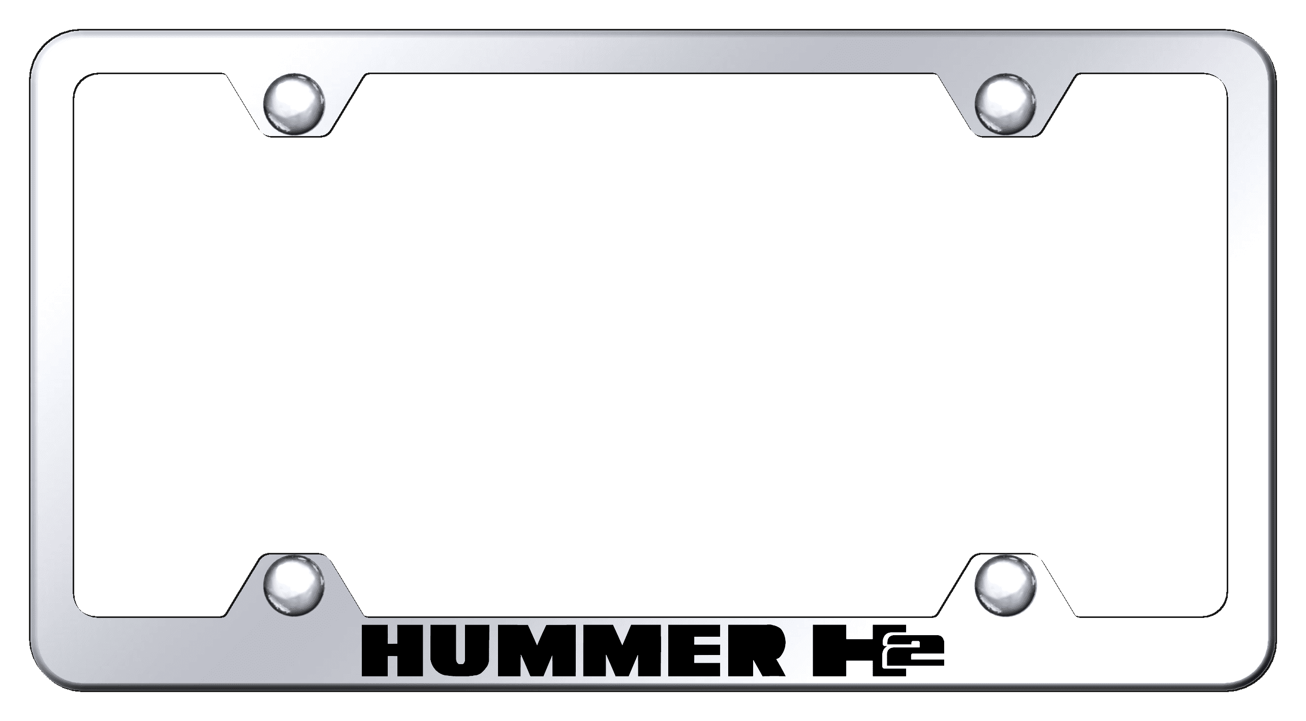 Hummer H2 Laser Etched Logo Wide Body License Plate Frame (Chrome ...