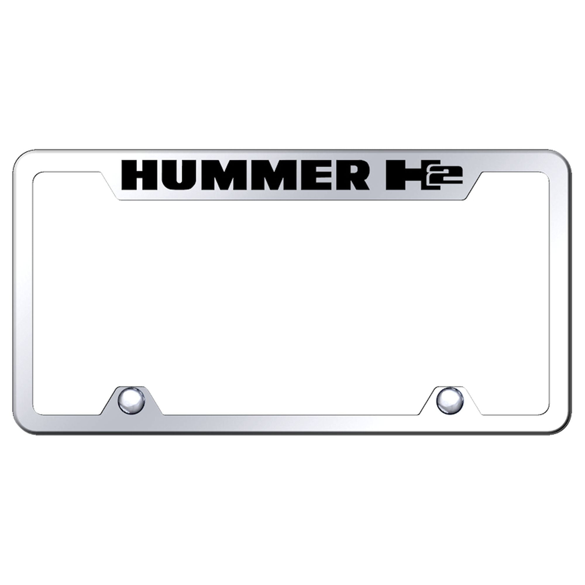 Hummer H2 Logo Stainless Steel Truck Cut-Out License Plate Frame ...