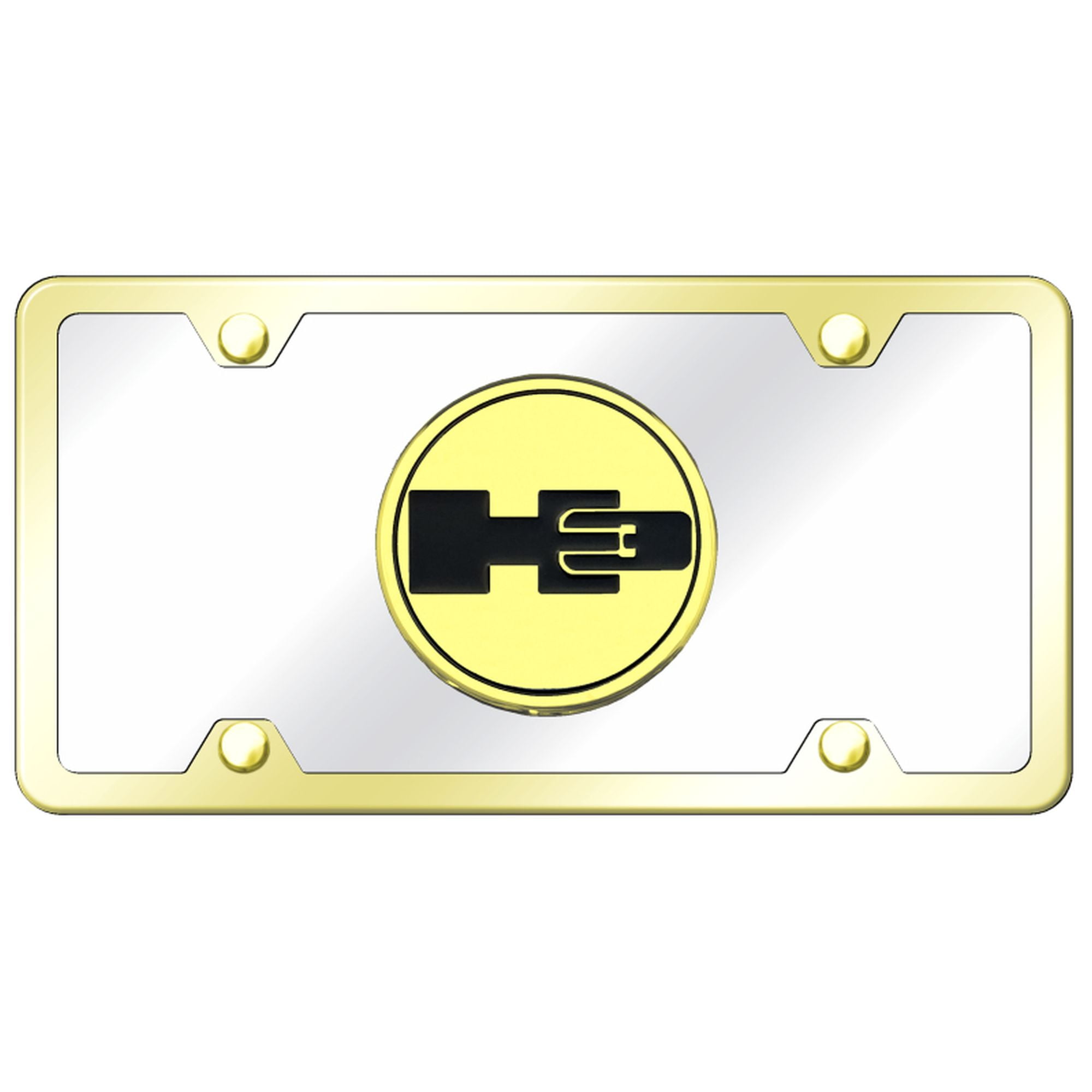 Hummer H3 Logo License Plate Kit (Gold on Mirrored) - Walmart.com