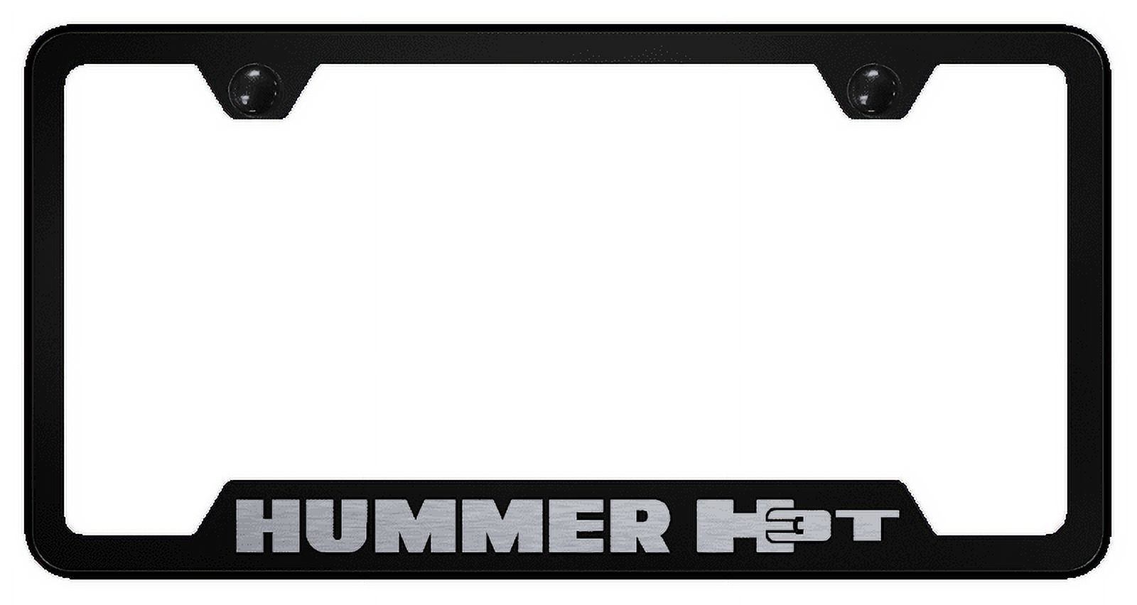 Hummer H3T Laser Etched Logo Cut-Out License Plate Frame (Black ...