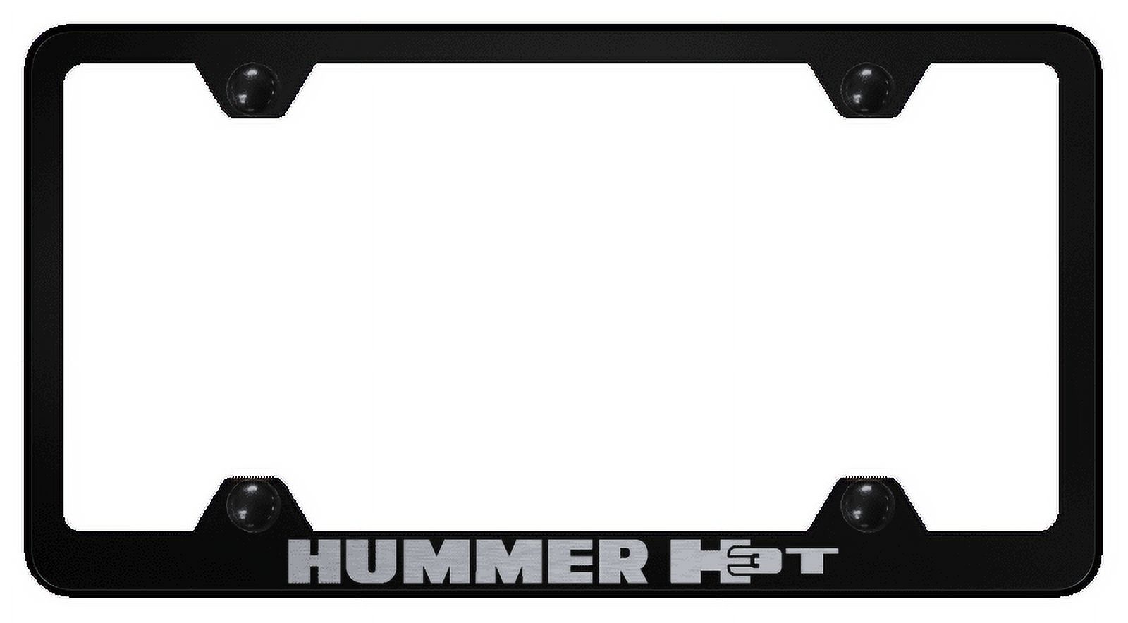 Hummer H3T Laser Etched Logo Wide Body License Plate Frame (Black ...