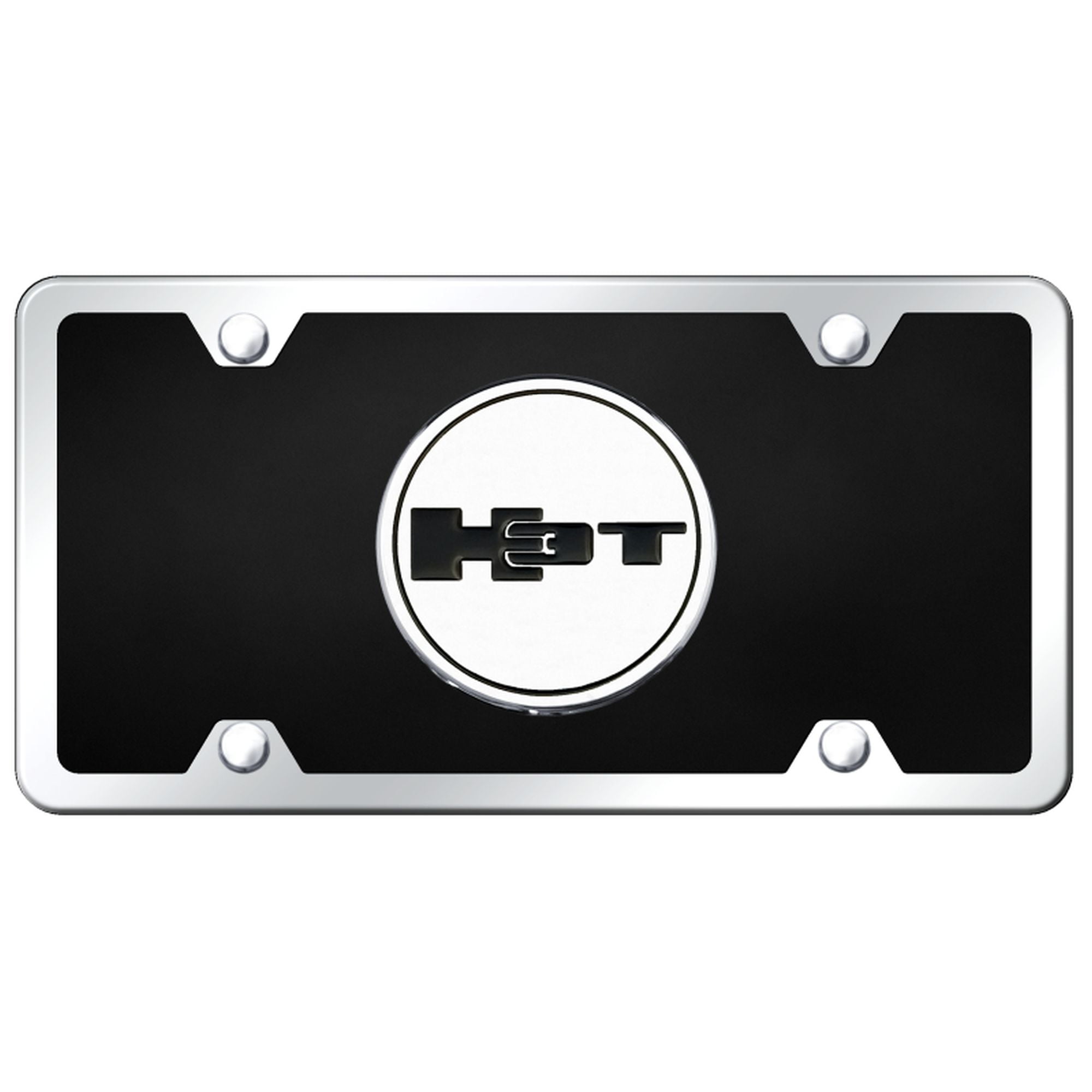Hummer H3T Logo Acrylic License Plate Kit (Chrome on Black) - Walmart.com