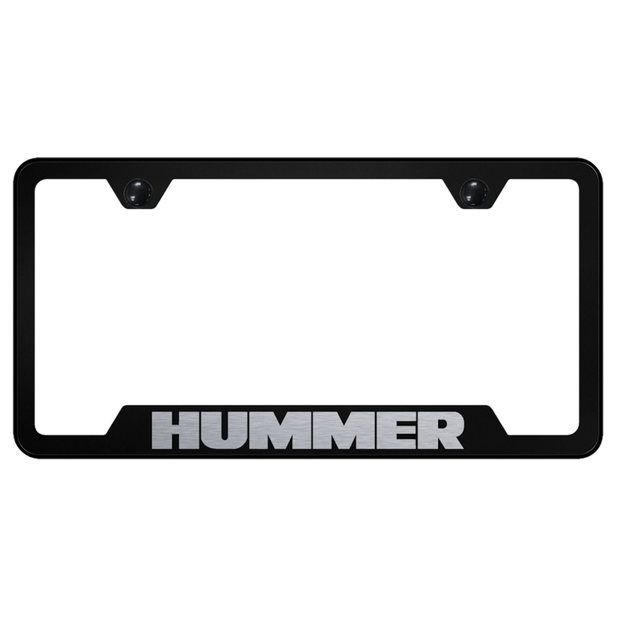 Hummer Laser Etched Logo Cut-Out License Plate Frame (Black) - Walmart.com