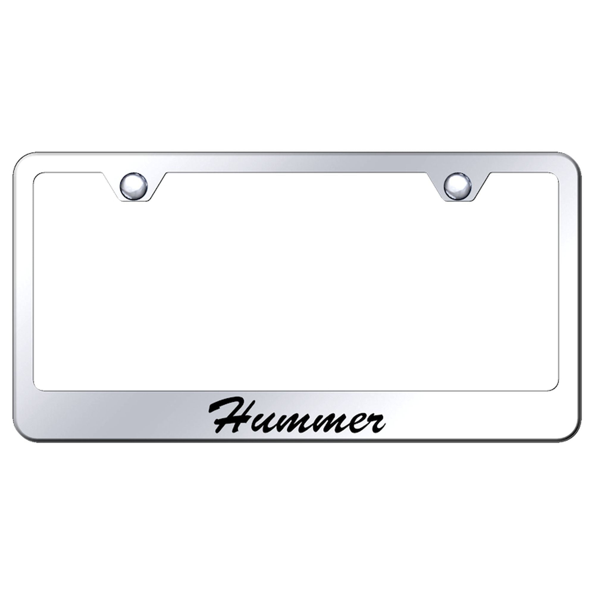 Hummer Laser Etched Script Stainless Steel License Plate Frame (Chrome ...