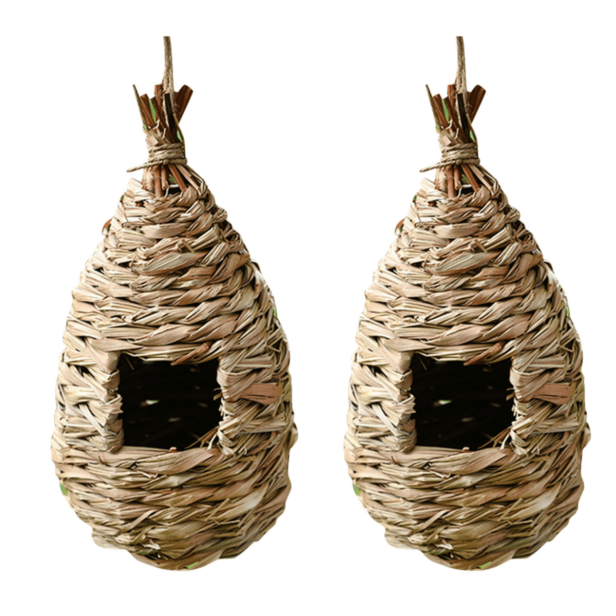 Humming Bird Houses for Outside Hanging,Natural Grass Hut,Hand Woven ...