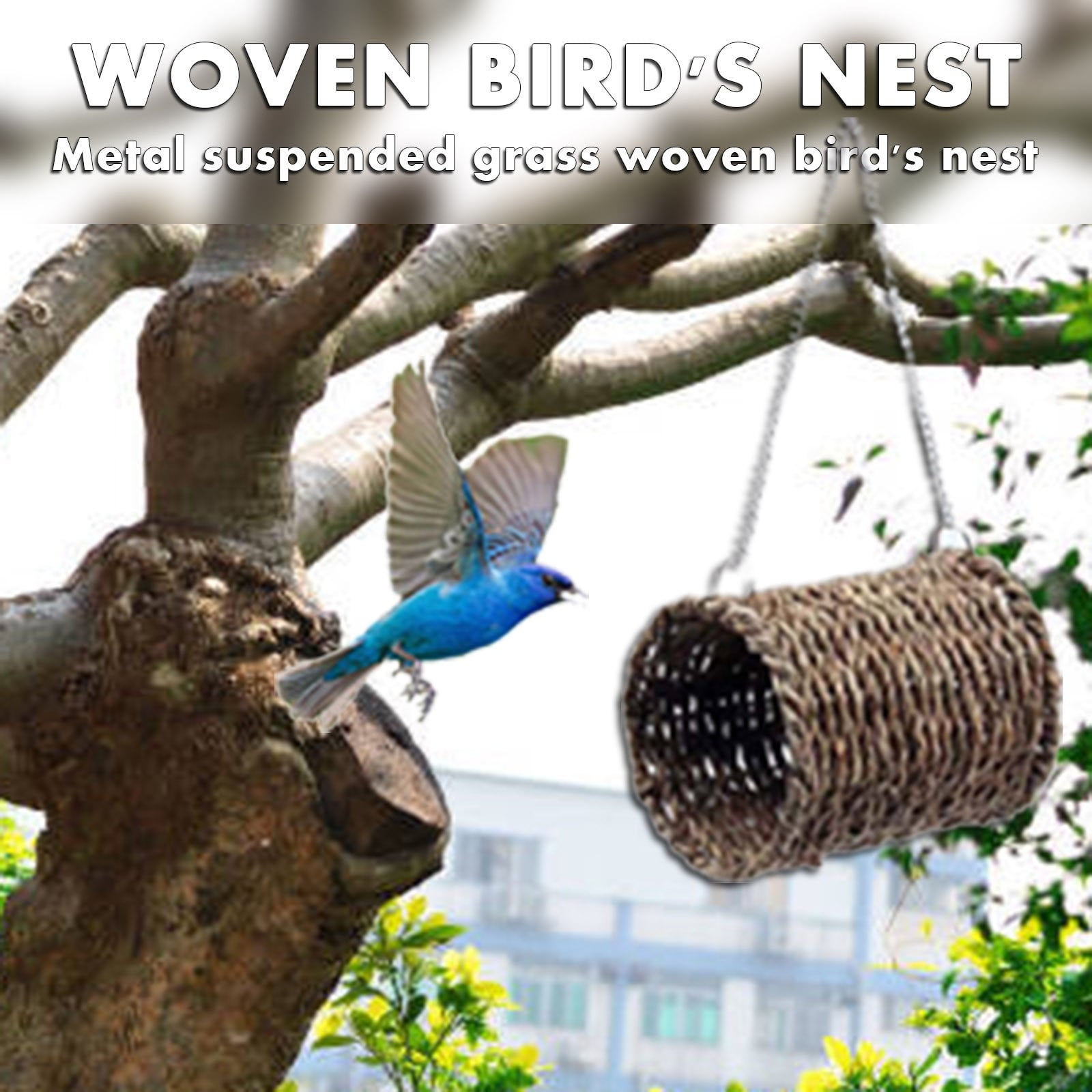 Humming Bird Houses for Outside Hanging, Natural Grass Hut, Hand Woven ...