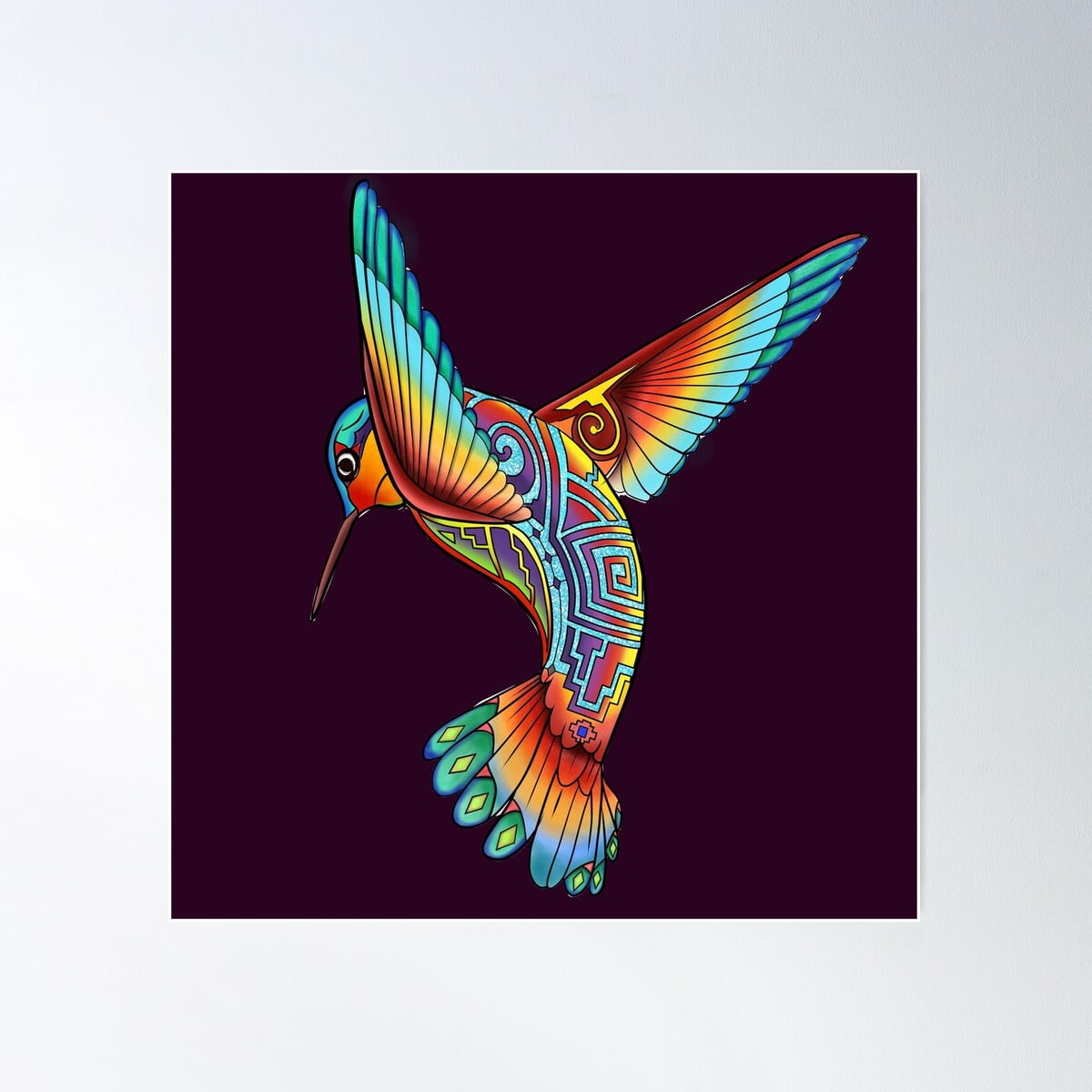 Humming Bird With A Native Flare - Native American Inspired Hummingbird ...