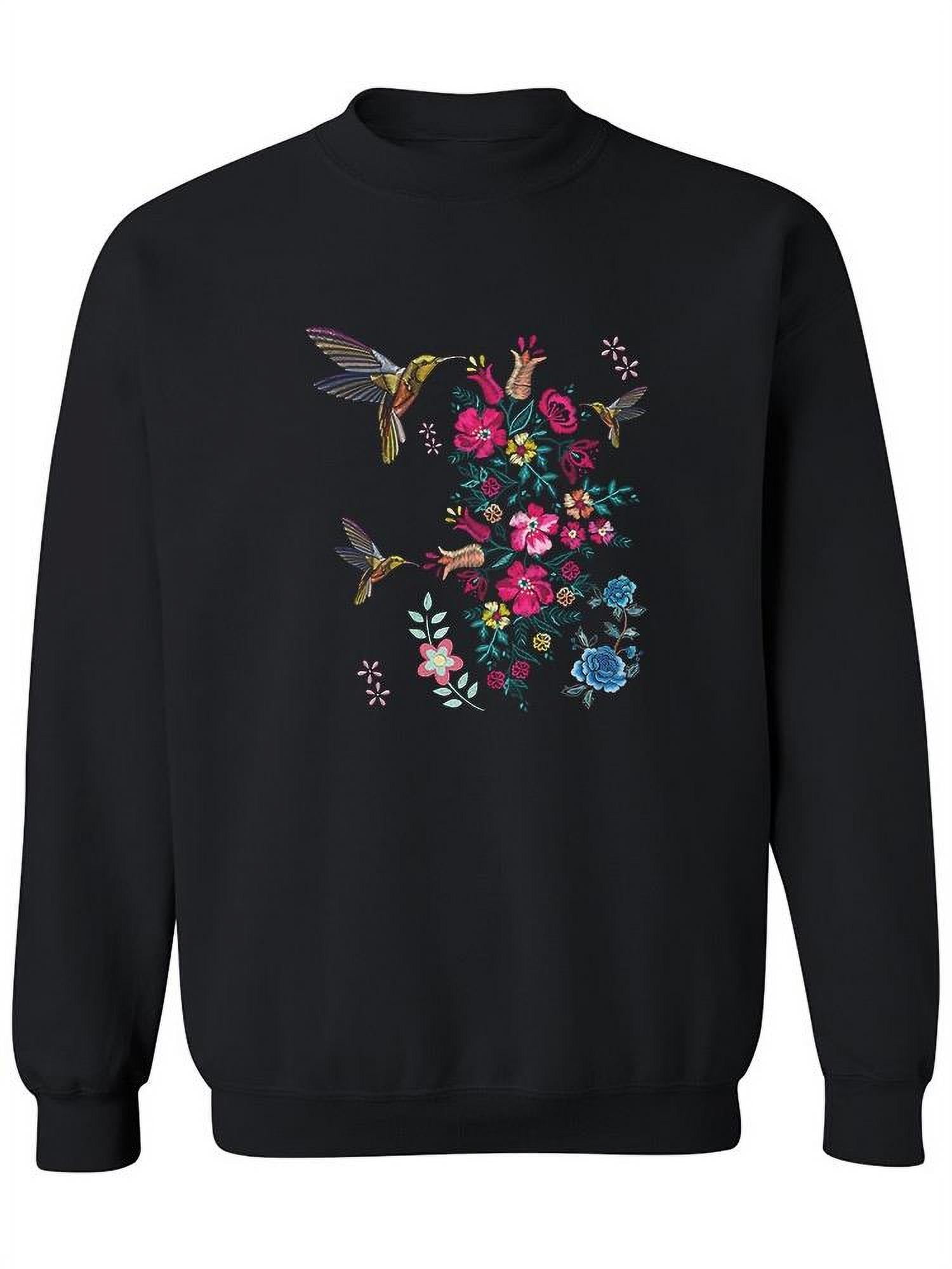 Humming Birds And Flowers Sweatshirt Women -SPIdeals Designs, Female ...