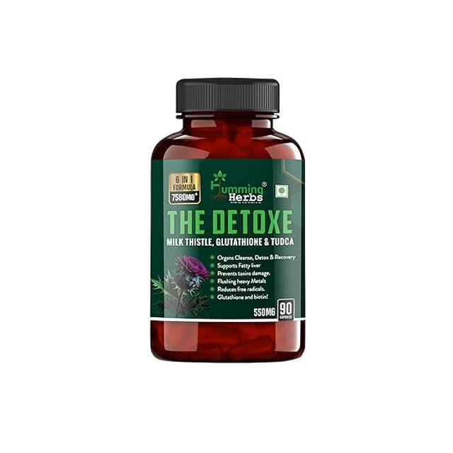 Humming Herbs Liver Detox Supplement 1000mg Milk Thistle And