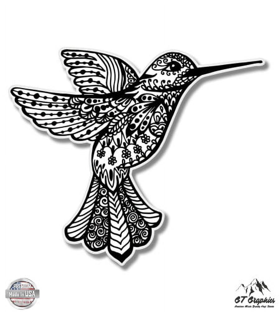 Hummingbird - 12" Vinyl Sticker Waterproof Decal - Walmart.com