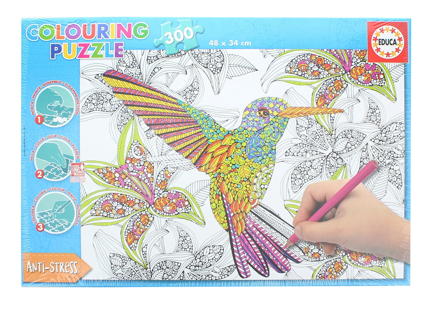 Hummingbird 300 Piece Coloring Jigsaw Puzzle - Walmart.com