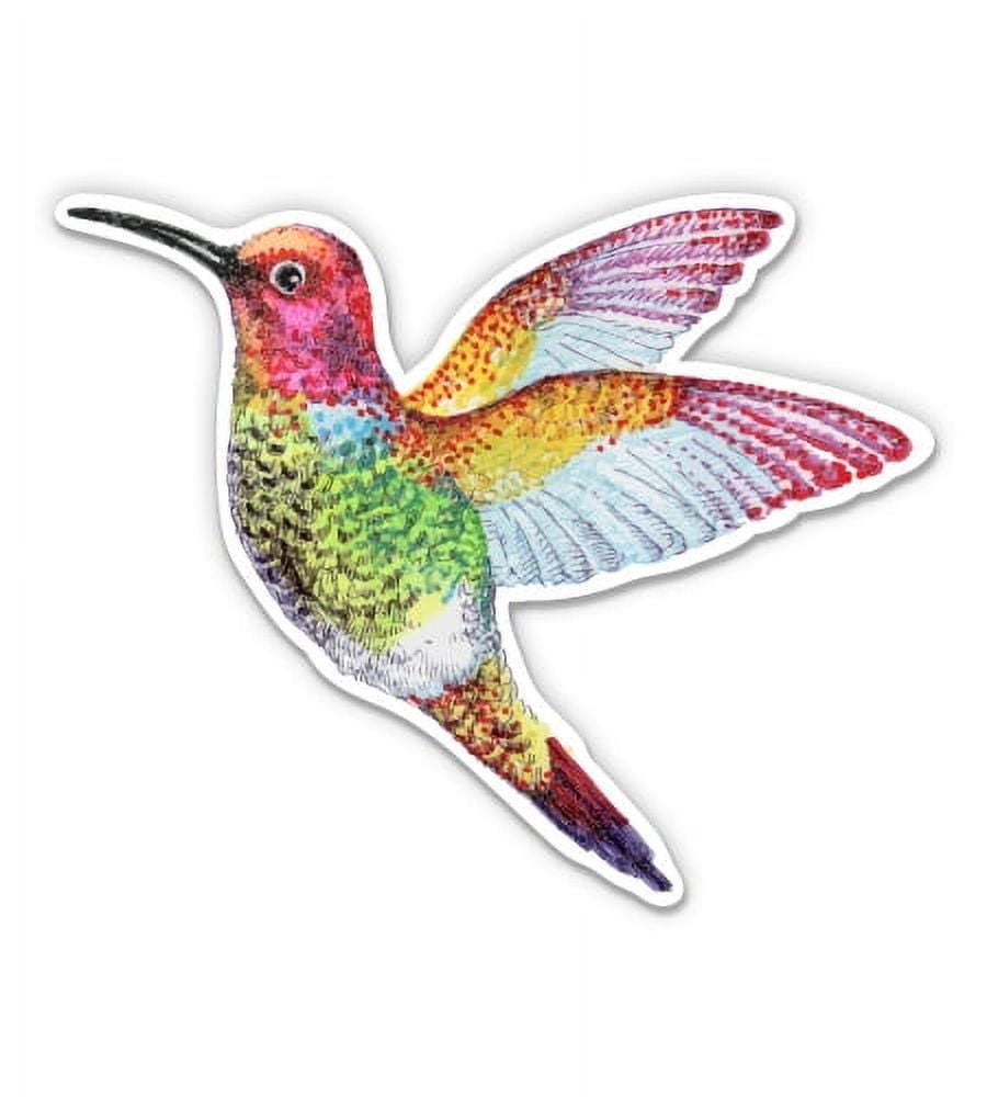 Hummingbird - 5" Vinyl Sticker - For Car Laptop I-Pad - Waterproof ...