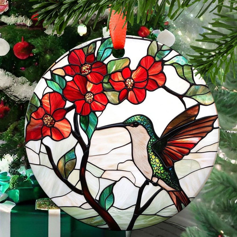 Hummingbird 6 Ceramic/Acrylic Christmas Ornament, Sweet Love ...