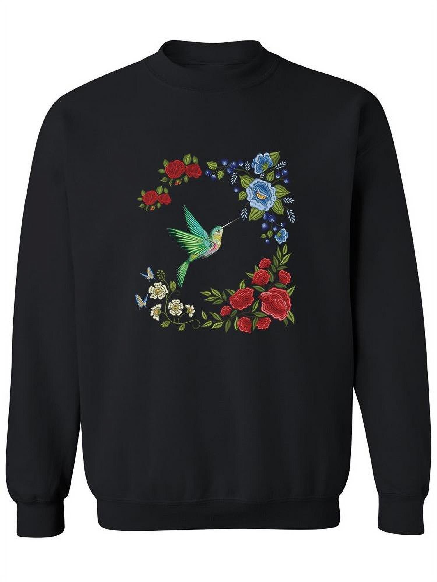 Hummingbird And Flowers. Sweatshirt Women -SPIdeals Designs, Female x ...