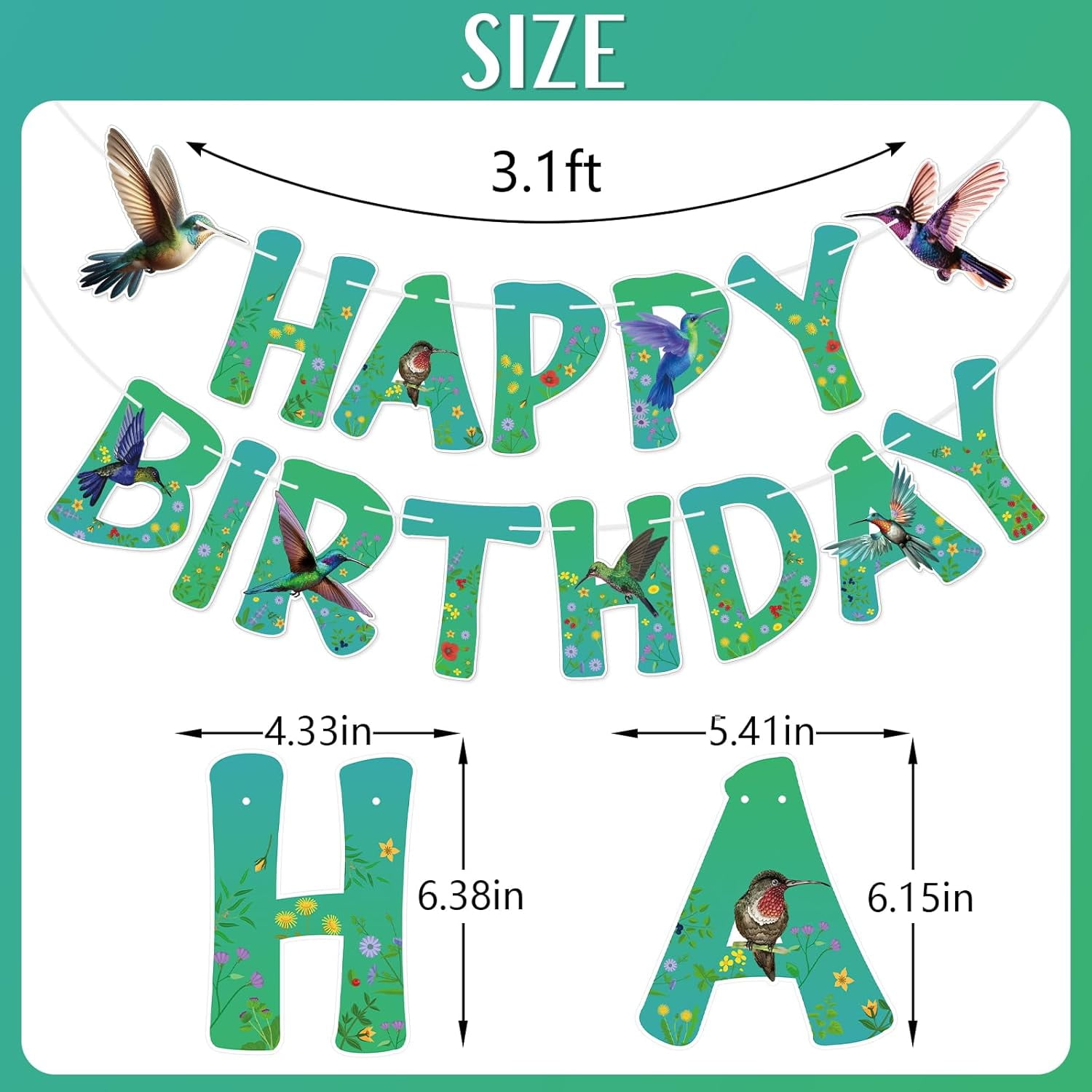 Hummingbird Birthday Banner, Bird Happy Birthday Banner, Hummingbird ...