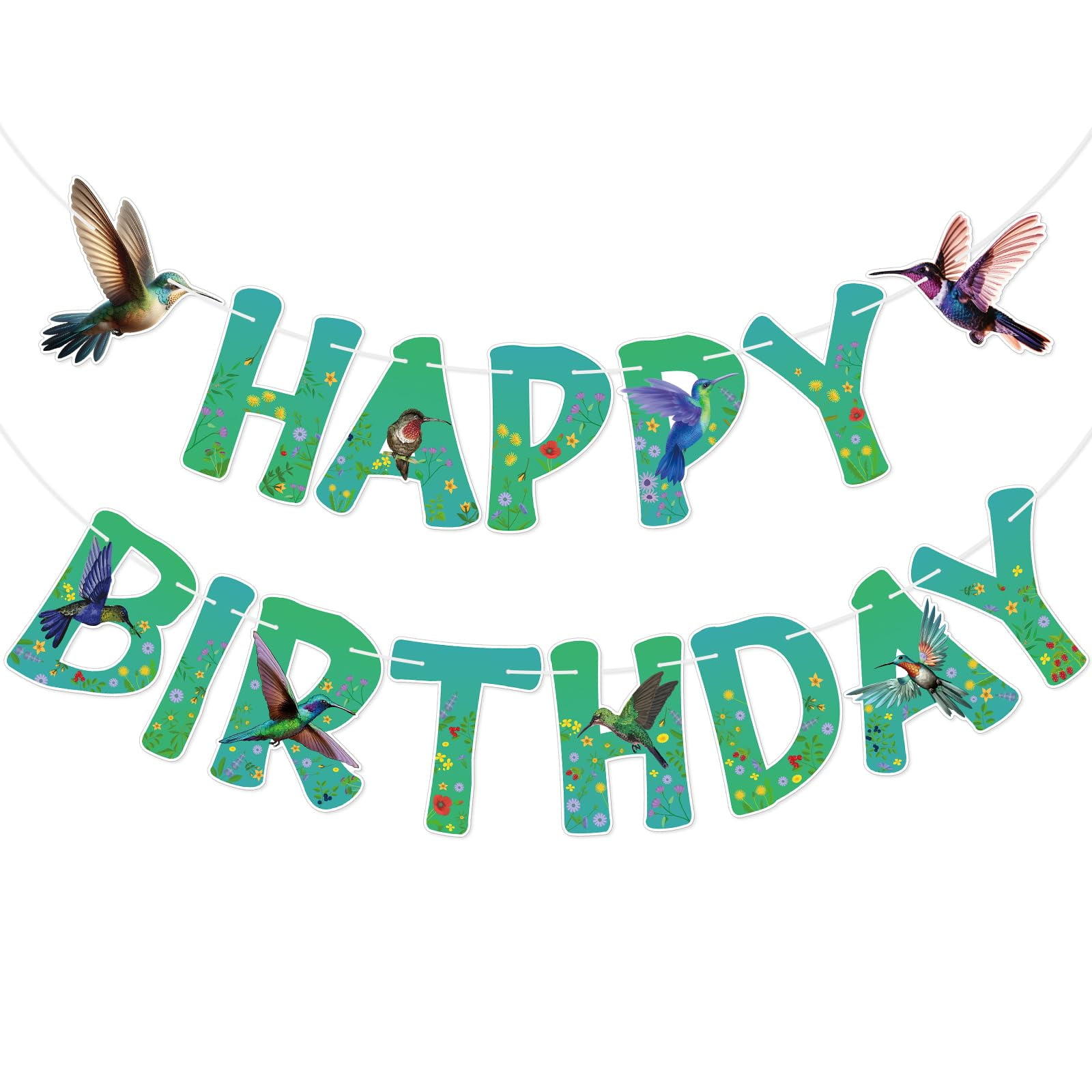 Hummingbird Birthday Banner, Bird Happy Birthday Banner, Hummingbird ...