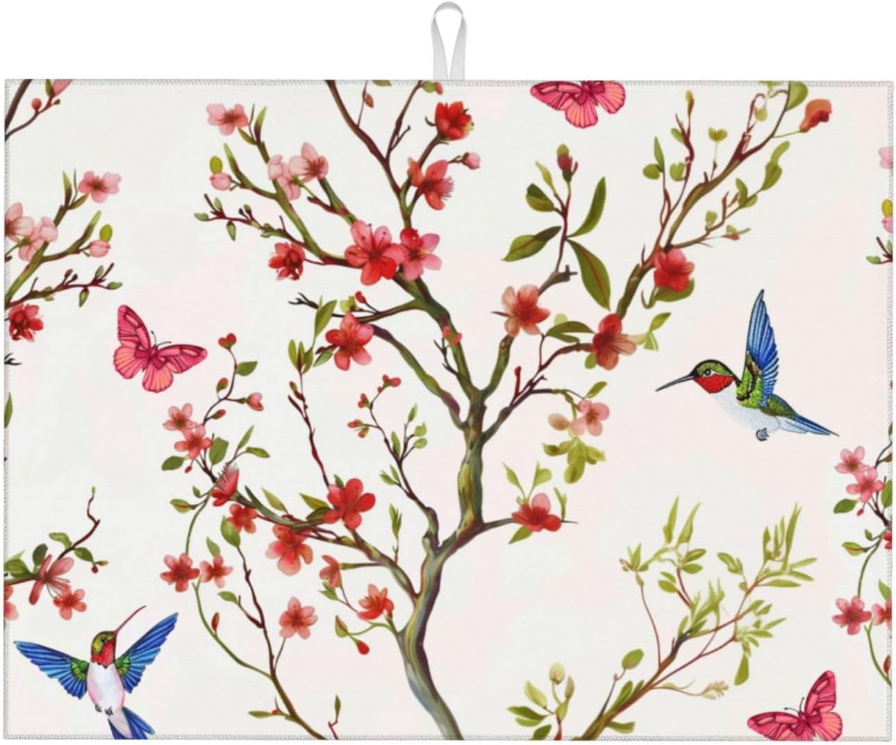 Hummingbird Butterfly Dish Drying Mat 18x24 For Kitchen Counter ...