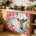 Hummingbird Cabinet Curtains 35''x35'', Spring Summer Pink Red Flower ...