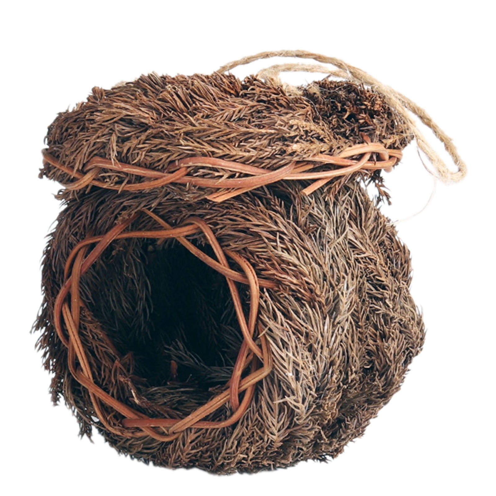 Hummingbird Cedar Woven Hanging Bird With Roosting Pouch Outdoor Garden ...