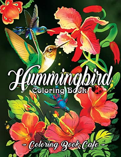 Pre-Owned Hummingbird Coloring Book: An Adult Coloring Book Featuring ...