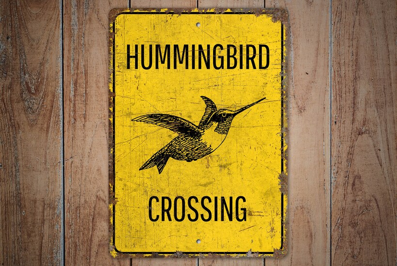 Hummingbird Crossing Bird Crossing Sign Bird Crossing Decor Bird ...