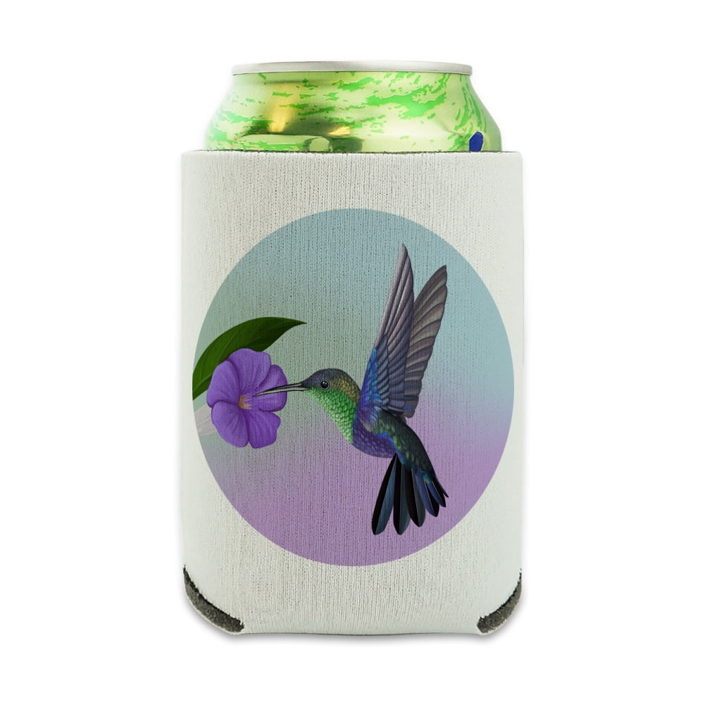Hummingbird Crowned Woodnymph Purple Violet Can Cooler - Drink Sleeve ...