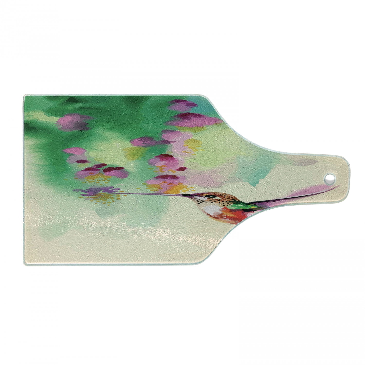Hummingbird Cutting Board, Art with Colibri Bird and Flowers Romantic ...