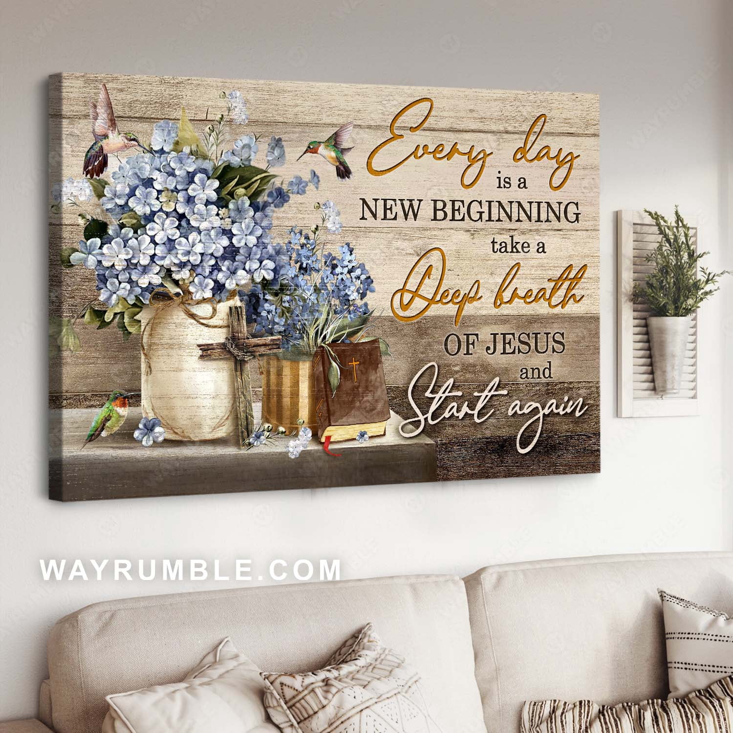 Hummingbird Drawing, Blue Flower, Motivational Art, Every Day Is A New ...
