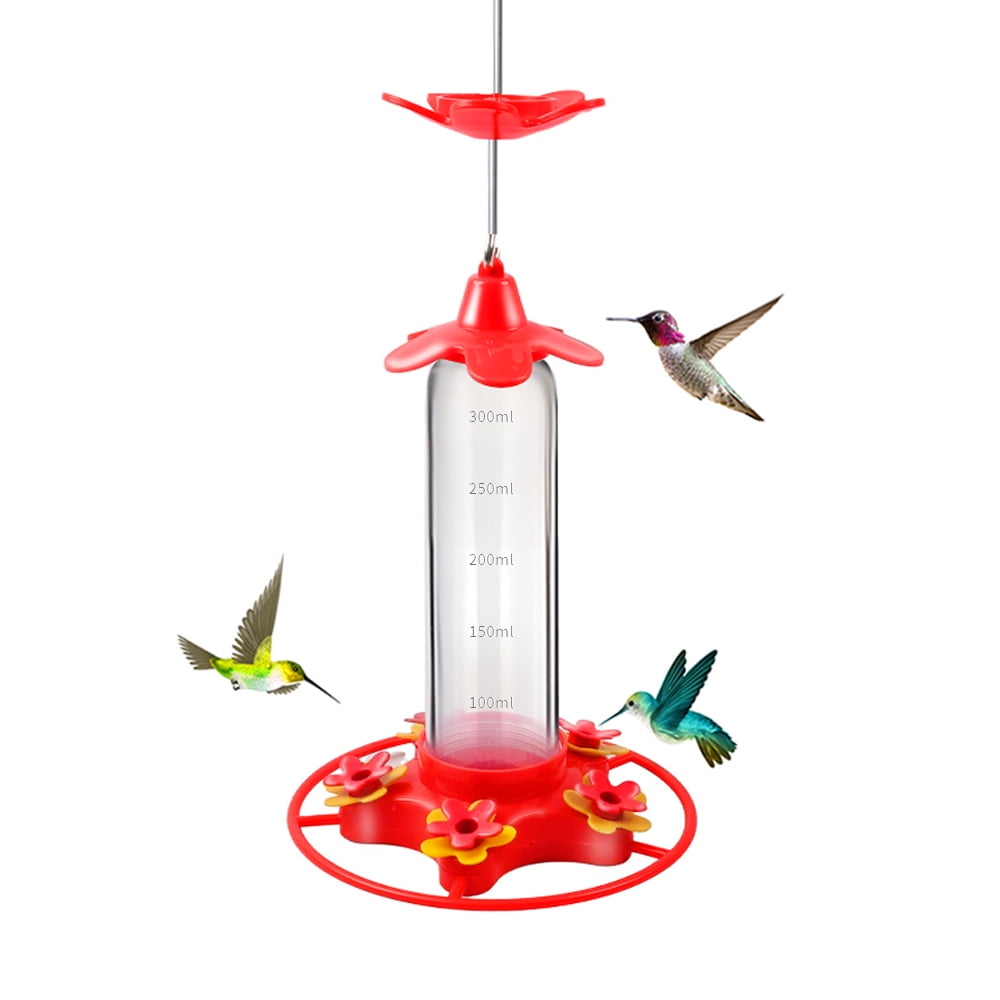 Hummingbird Feeder 12 OZ Plastic Feeders for Outdoors, with Built-in ...