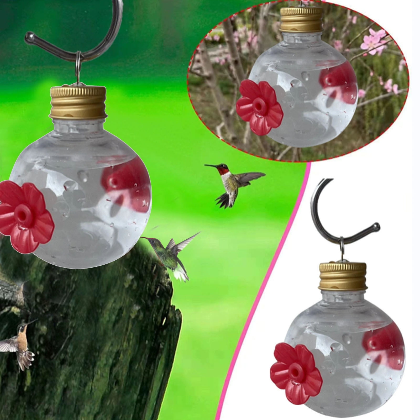 Hummingbird Feeder, Garden Hummingbird Feeders for Outdoors Hanging,1 ...