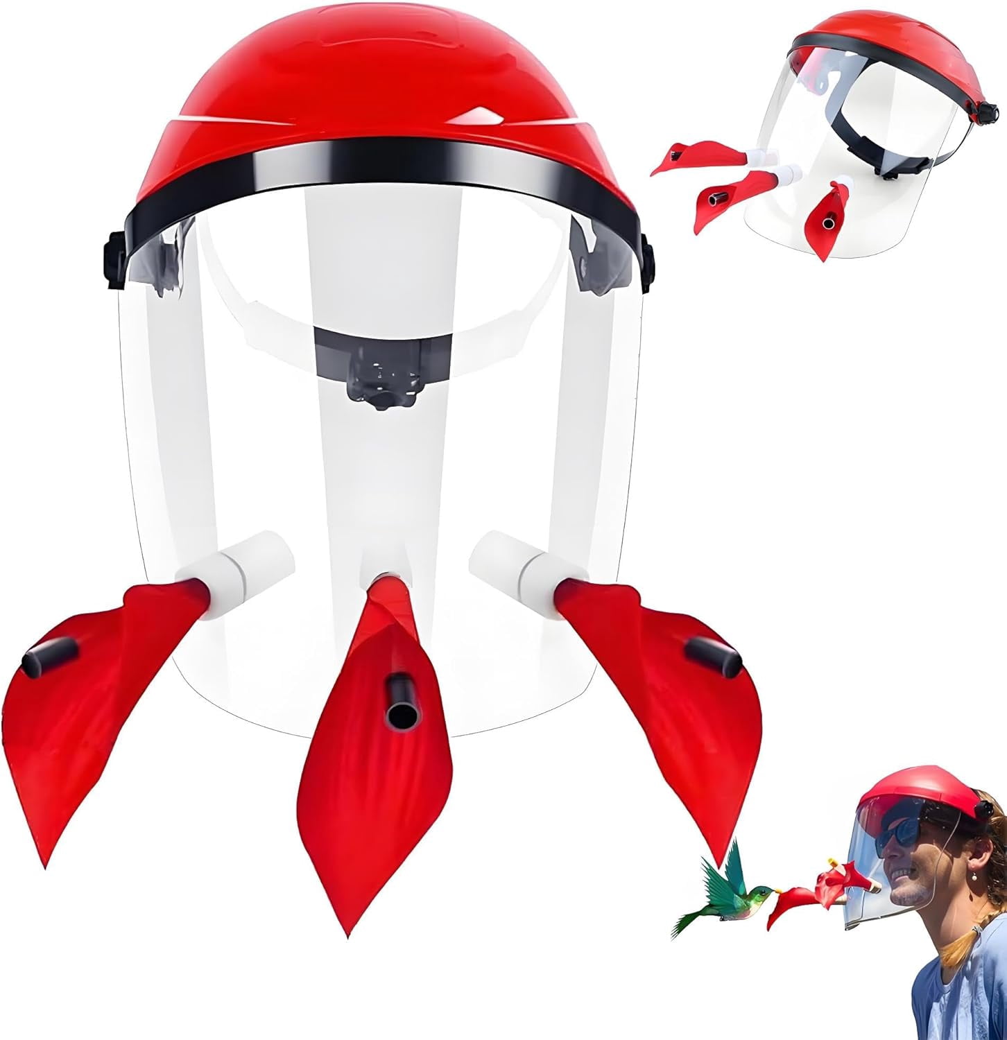 Hummingbird Feeder Helmet | Hands-Free Bird Feeder for Adults | 3 ...