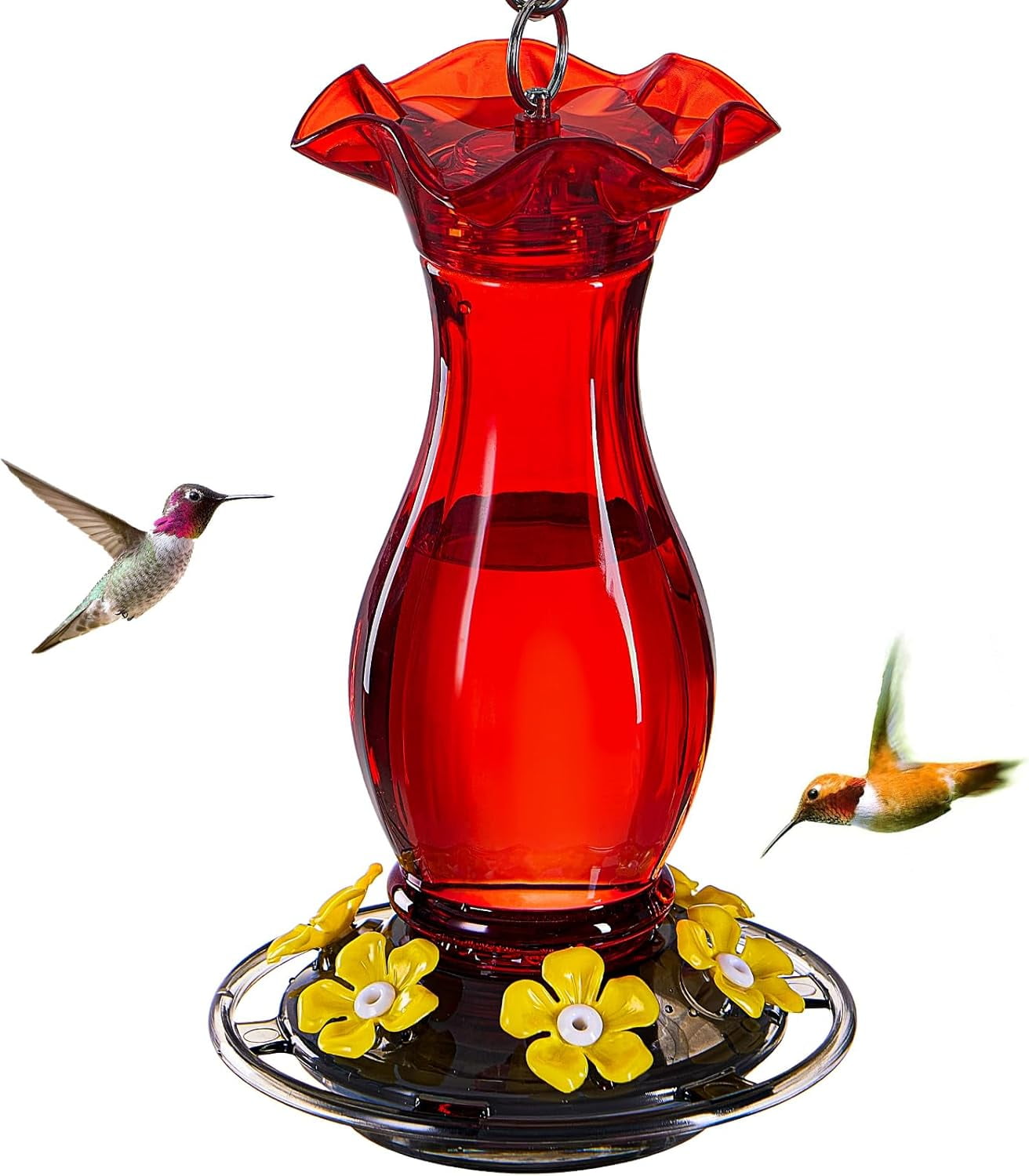 Hummingbird Feeder for Outdoors Hanging, 18 OZ Humming Birds Feeders ...