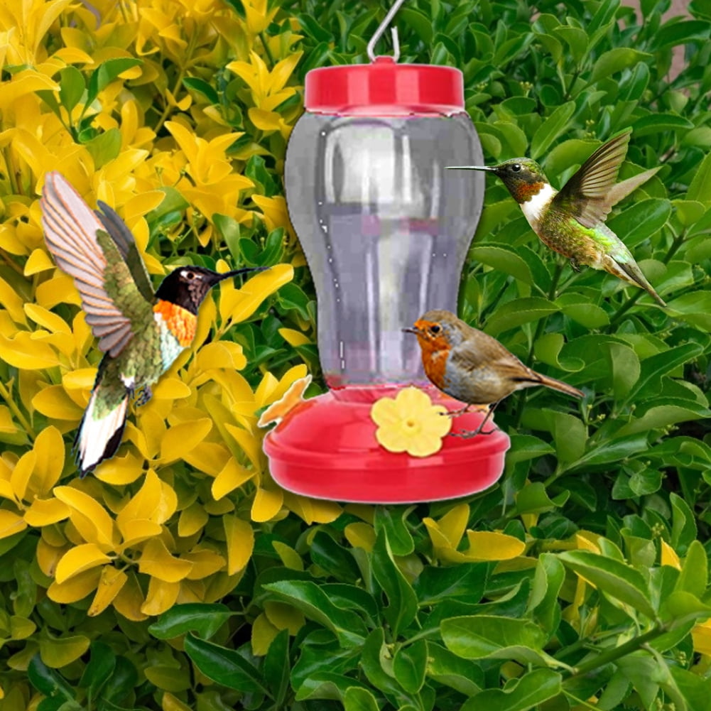 Hummingbird Feeder for Outdoors Hanging with Feeding Ports, Plastic ...