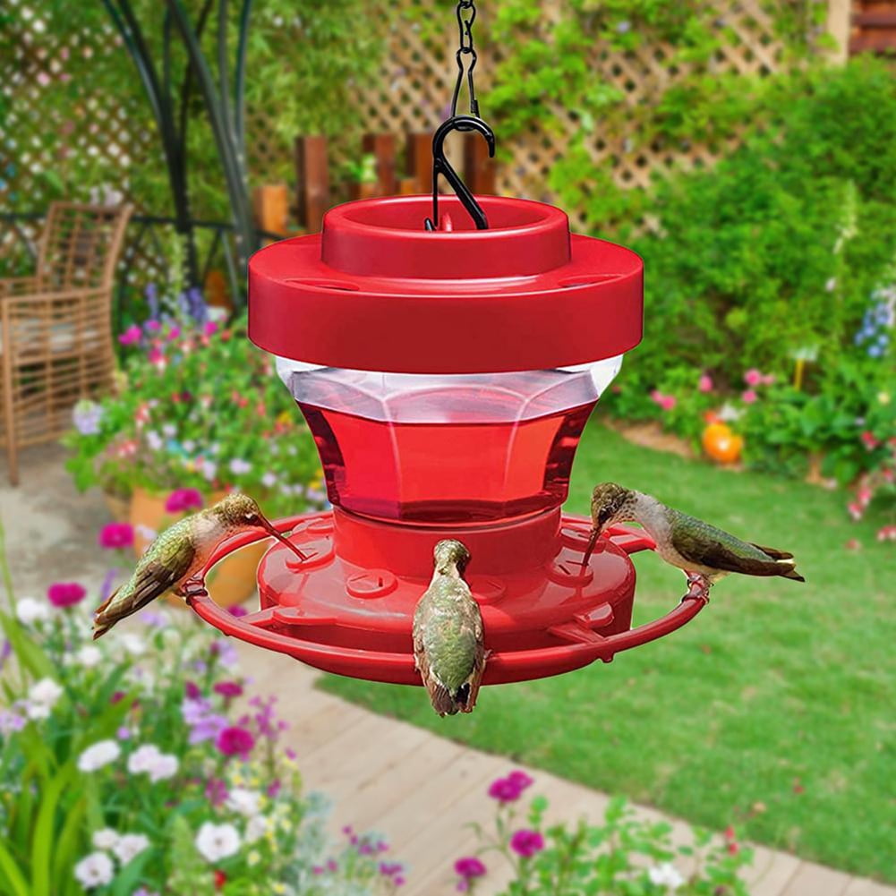 Hummingbird Feeder, 8-Port Outdoor Hanging Water Device with Hooks ...
